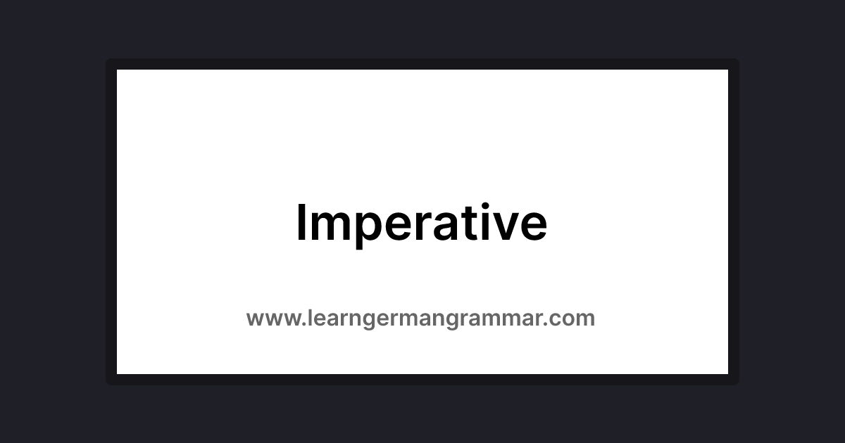 Learn German Grammar