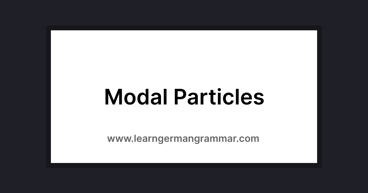 Learn German Grammar